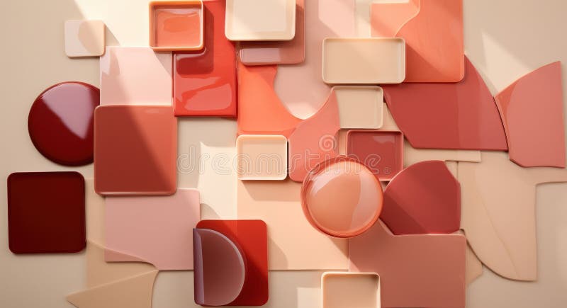 Neutral Colour Palette Red Colour Palettes Stock Illustration ...