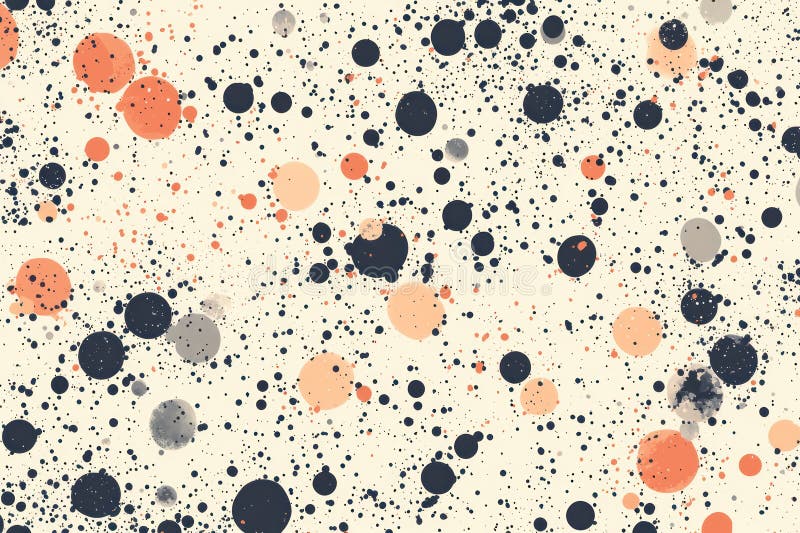 Neutral Desaturated Dots Abstract Design Pattern Scattered Layout ...