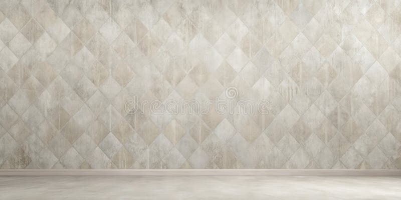 Neutral Diamond Patterned Wall and Floor Interior Design. Generative AI ...