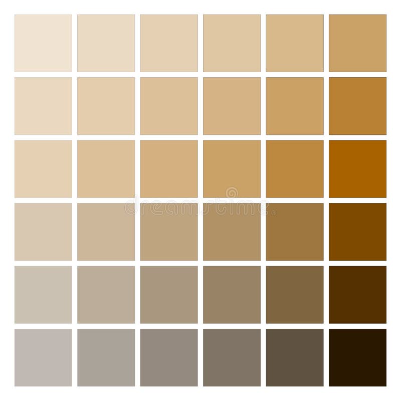 Neutral Earth Tones Color Palette Grid. EPS 10 Stock Vector ...
