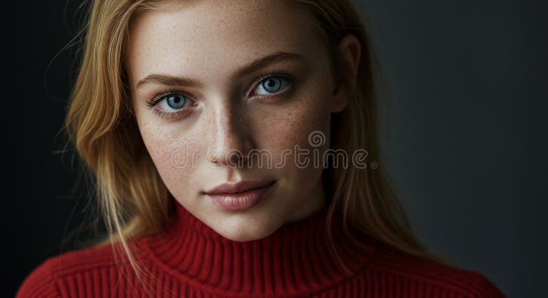 Neutral beauty portrait. stock illustration. Illustration of sweater ...