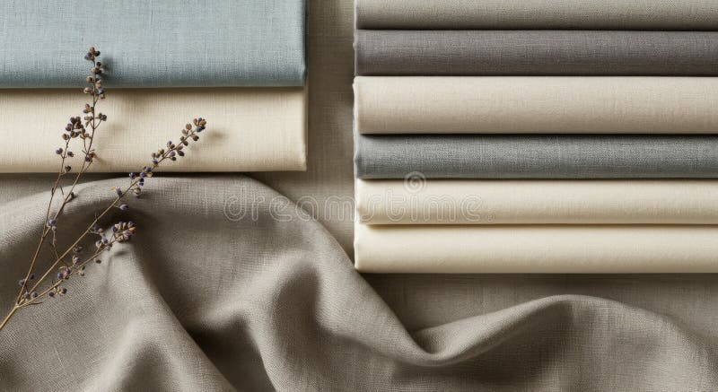 Neutral Fabric Swatches with Subtle Textures Stock Illustration ...
