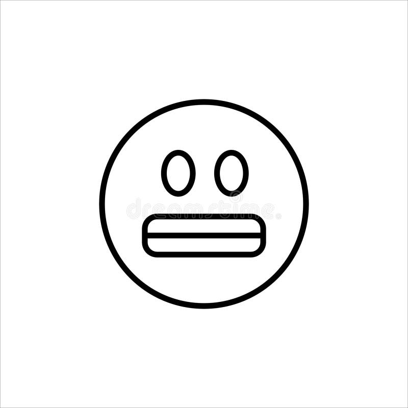 Neutral face emoji icon stock vector. Illustration of emoji - 339256171