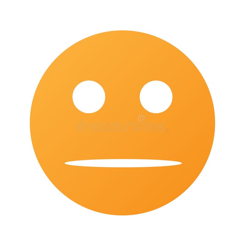 Neutral Face Icon Button Vector Illustration Stock Vector ...