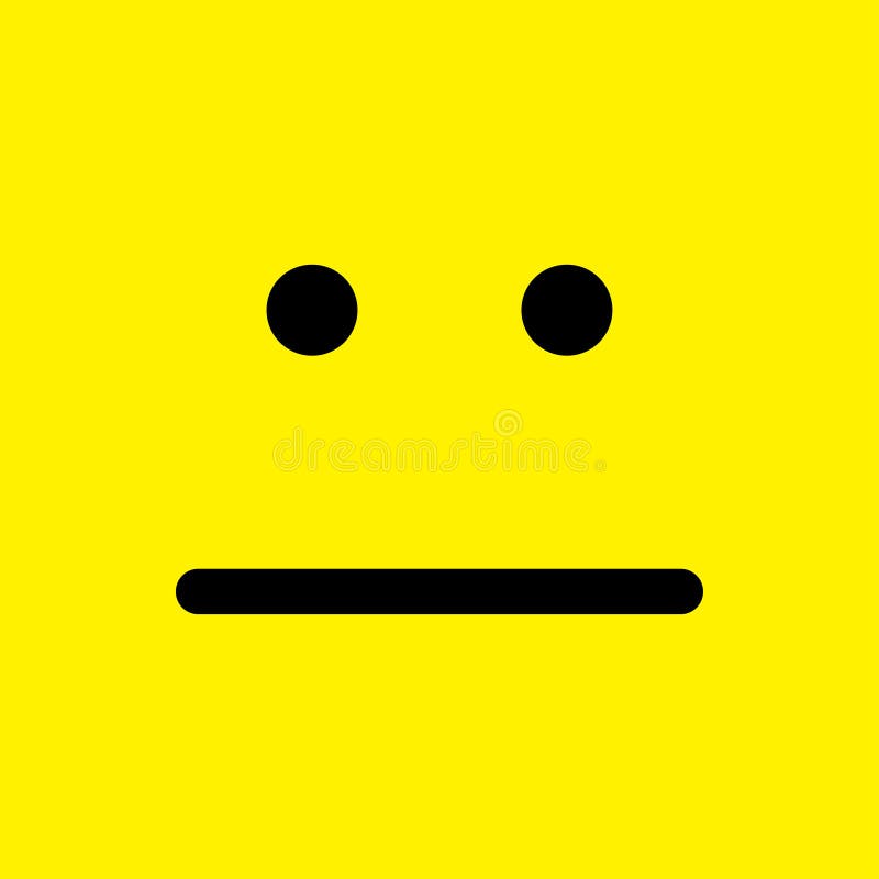 Neutral face icon stock vector. Illustration of concept - 194288331