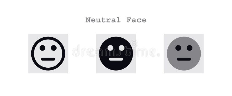 Neutral face icons set stock vector. Illustration of objective - 270712728