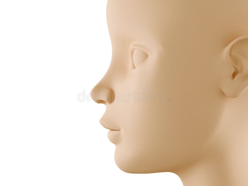 Neutral face profile stock illustration. Illustration of profile - 8894654