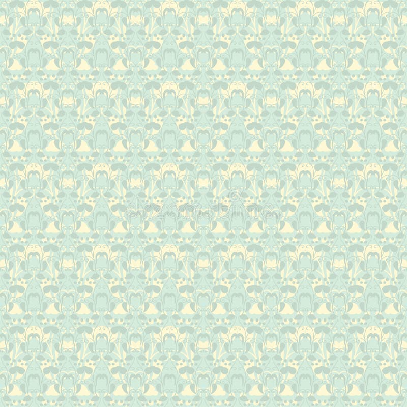 Neutral Green Beige Plant Wallpaper Stock Vector - Illustration of ...