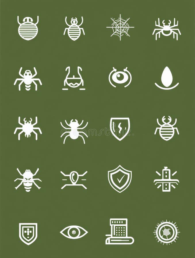 Malware Types Represented with Neutral Icons Illustrating Various ...