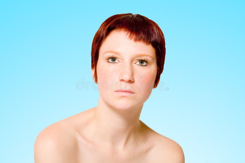 Neutral looking woman stock photo. Image of cosmetics - 3877732