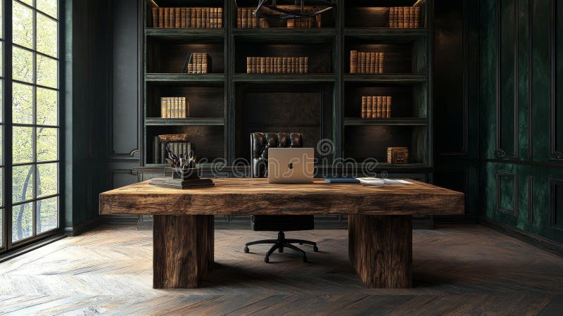 In a Neutral Office Setting, a Professional Notary S Workspace is ...