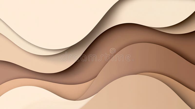 Abstract Brown Beige Wave Papercut Background Design Stock Photos ...