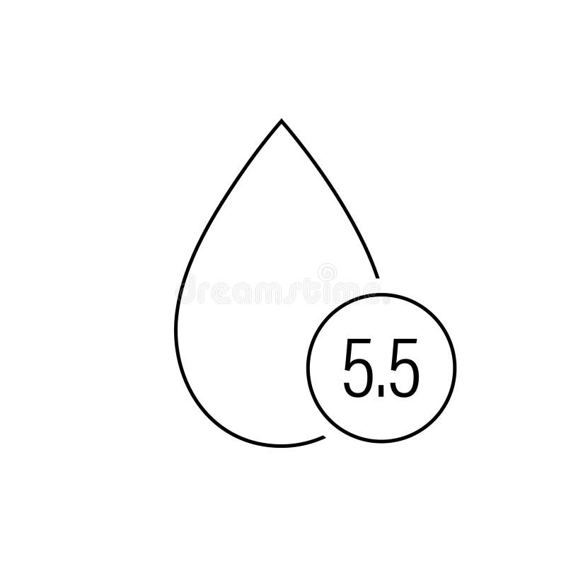 Neutral Ph Icon. Linear Drop Symbol. Neutral Balance Skin Stock Vector ...