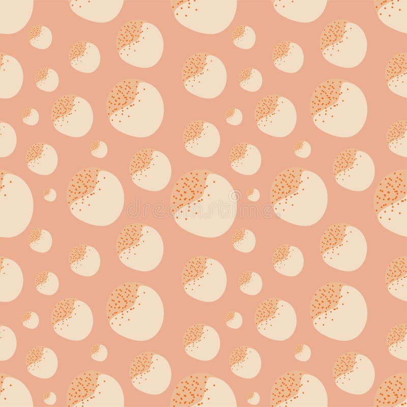 Neutral Pink and Orange Vector Seamless Pattern with Geometric Shapes ...