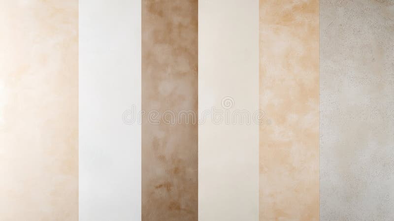 Neutral Plaster Wall Features Gradient of Natural Earth Tones in Four ...