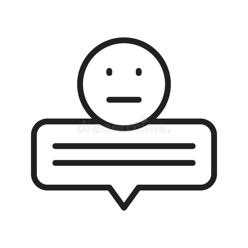 Neutral Review Icon Image. stock vector. Illustration of star - 281193956