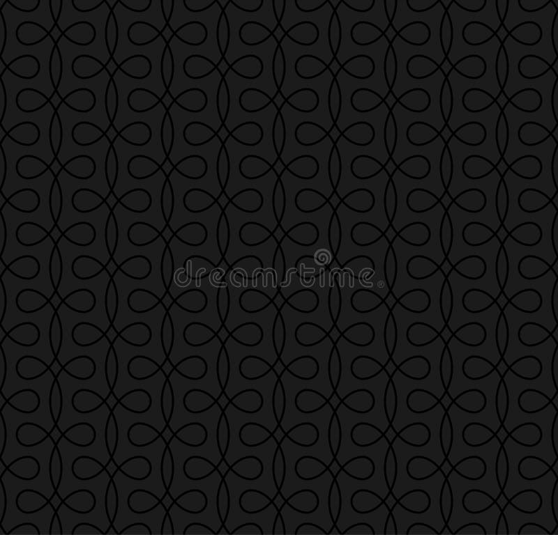 Neutral Seamless Linear Flourish Pattern for Retro Design. Stock Vector ...