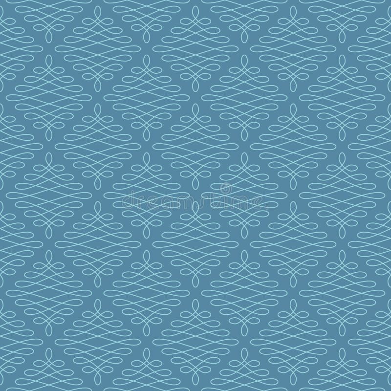 Neutral Seamless Linear Flourish Pattern. Stock Vector - Illustration ...