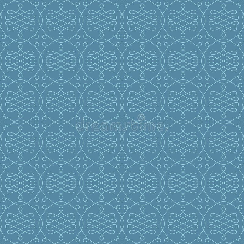 Neutral Seamless Linear Flourish Pattern. Stock Vector - Illustration ...
