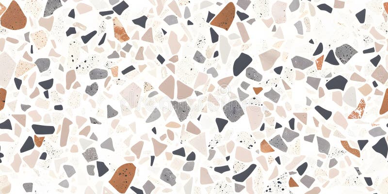 Neutral Terrazzo Pattern Seamless Texture Stock Illustration ...