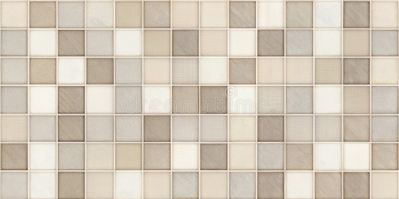 Neutral-toned Square Tile Pattern Design Featuring Subtle Woven Texture ...