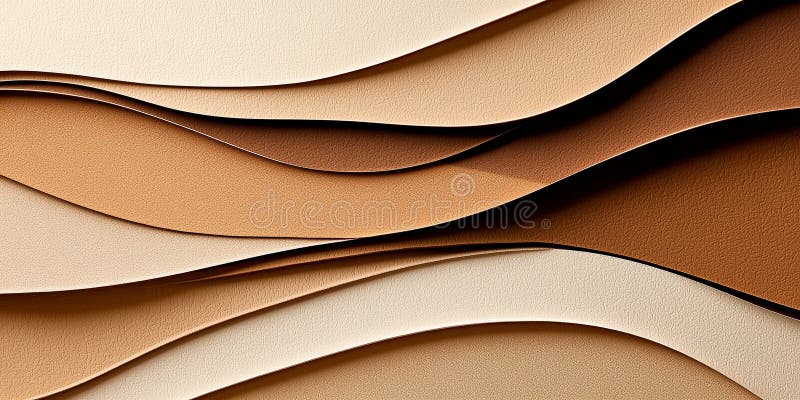 Neutral Toned Wavy Paper Layers Perfect Backgrounds Textures Stock ...