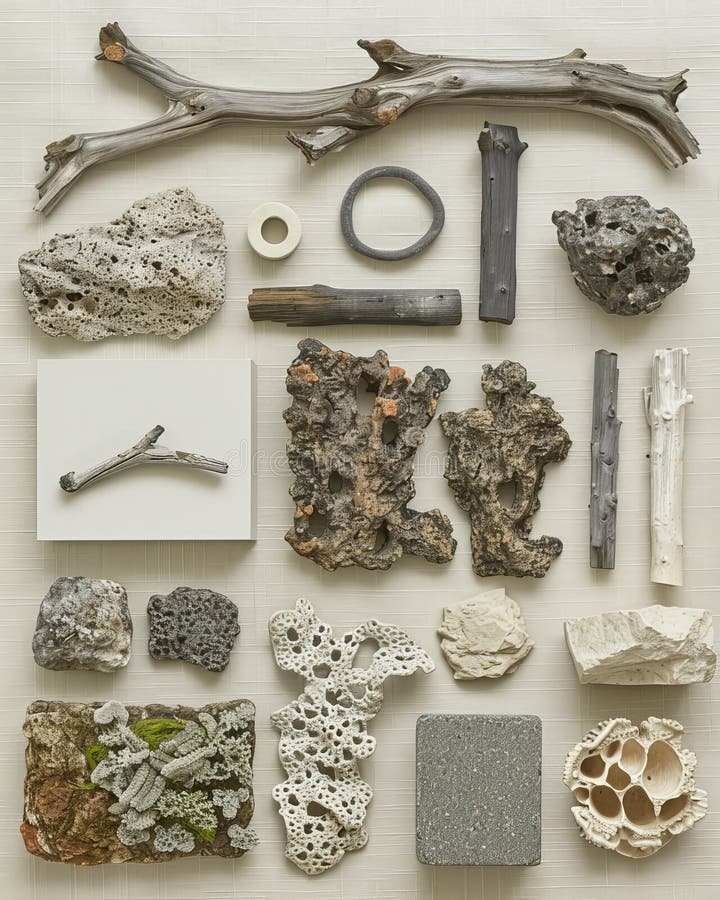 Neutral Tones Color Palette Mood Board Featuring Textures, and Artistic ...