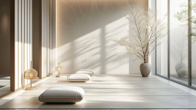 Neutral Tones and Smooth Gradients Create a Calming Atmosphere Stock ...