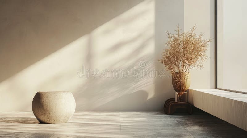 Neutral Tones and Smooth Gradients Create a Calming Atmosphere Stock ...