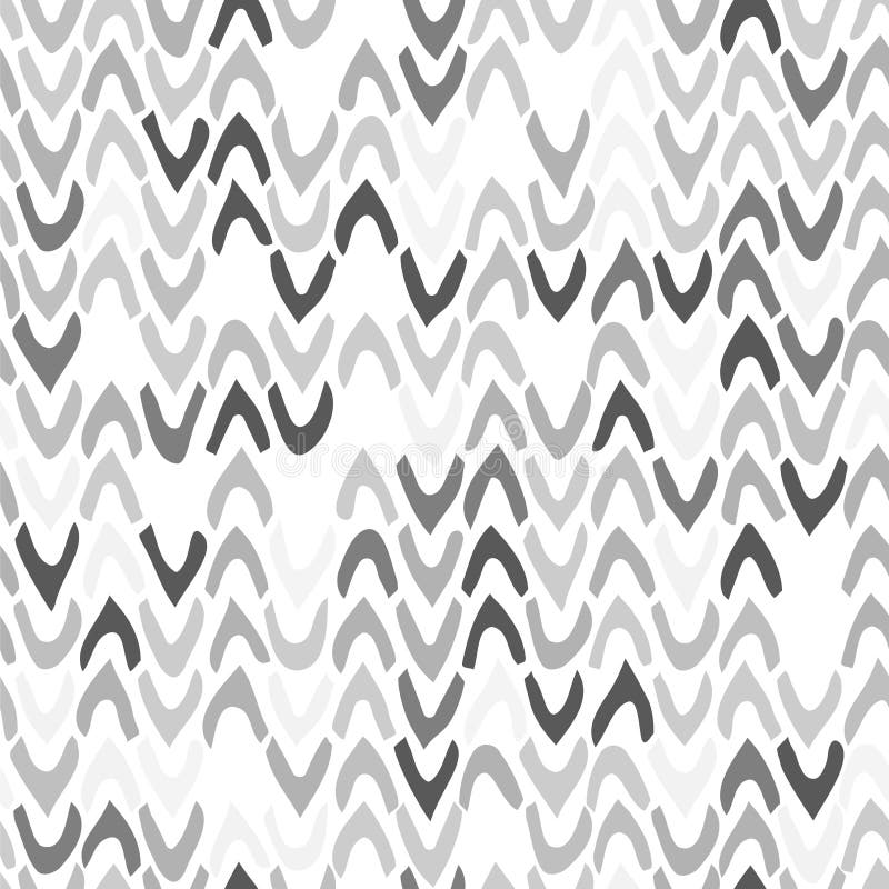 Neutral Vector Abstract Seamless Pattern with Hand Drawn Chevron Stock ...