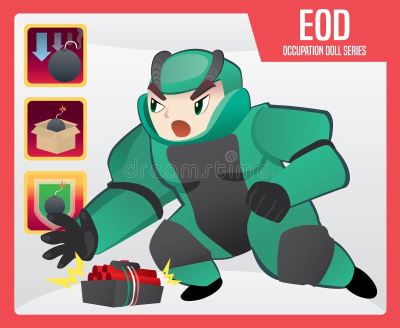 Neutralisation Des Munitions Explosives (EOD) Illustration de Vecteur - Illustration of ...