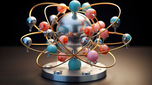 Neutron atom model stock illustration. Illustration of energy - 321129620