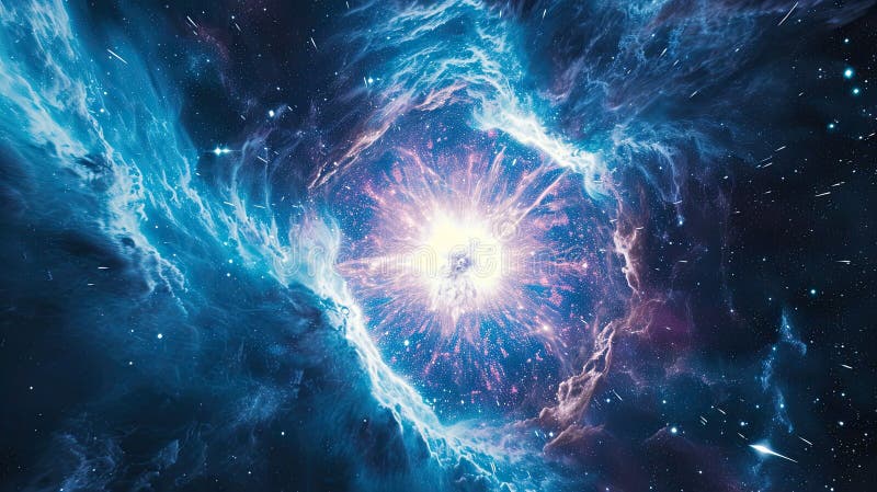 Neutron Star Exploding, Cold Bluish Colors Stock Image - Image of ...