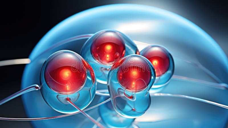 Neutrons helium atom stock illustration. Illustration of center - 389060777