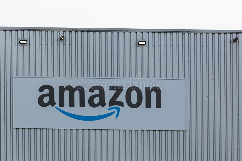 Amazon Logo on the Wall of a Logistics Center Editorial Image - Image ...