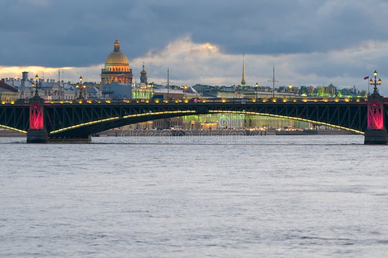 Neva River, St. Petersburg, Russia. Stock Image - Image of colour ...