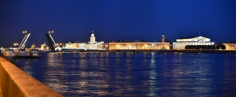Neva River and the Vasilevsky Island Stock Image - Image of river ...