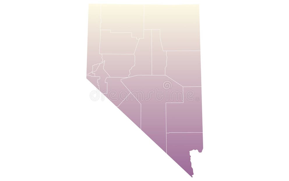 Nevada Administrative Map. Counties Map of Nevada, Blank Map, Empty Map ...