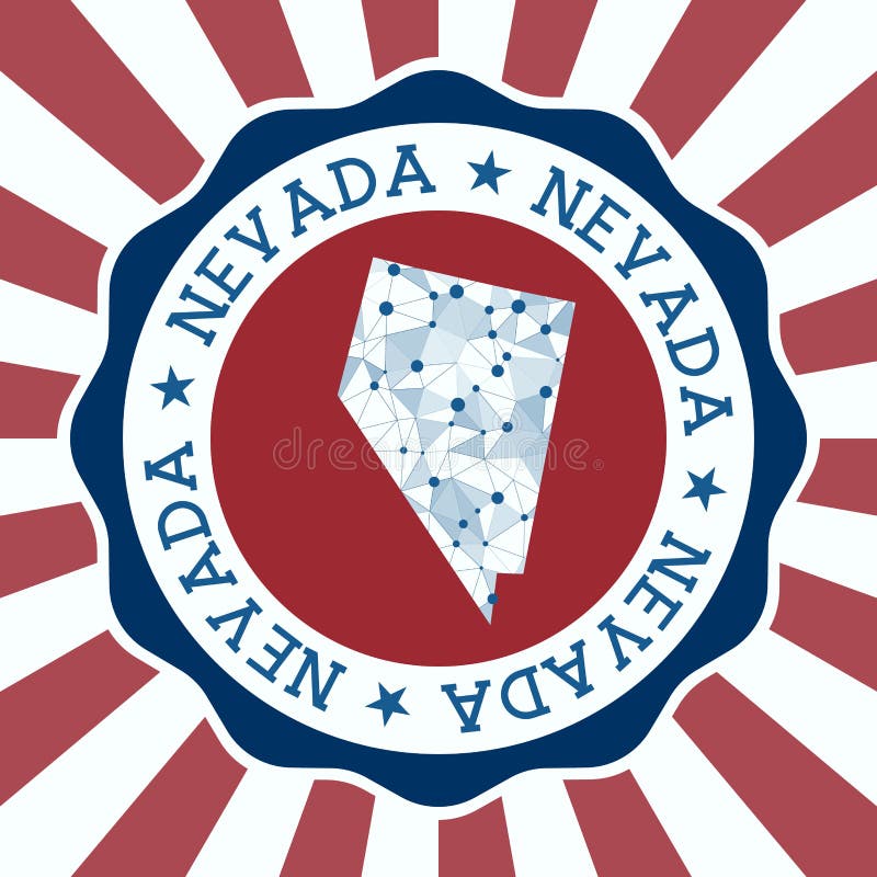 Nevada Logo. Map of Nevada with Us State Name and. Stock Vector ...