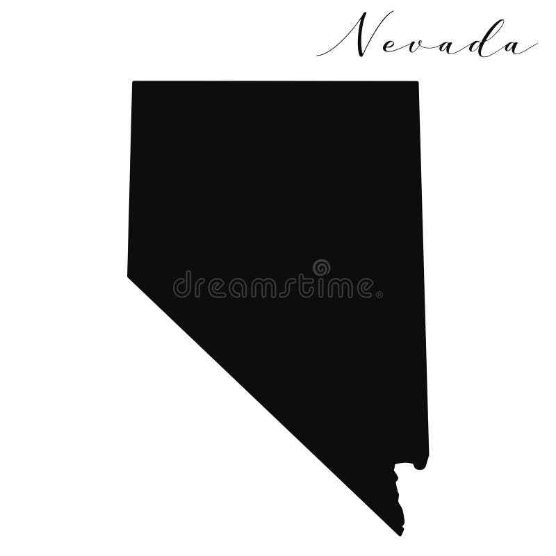 Nevada map stock vector. Illustration of silhouette - 224300438