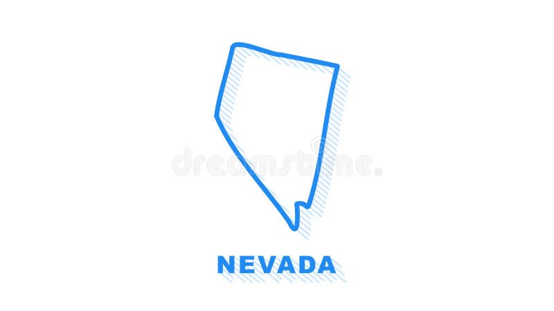 Nevada City Map Outline Animation. Motion Graphics. Stock Video - Video ...