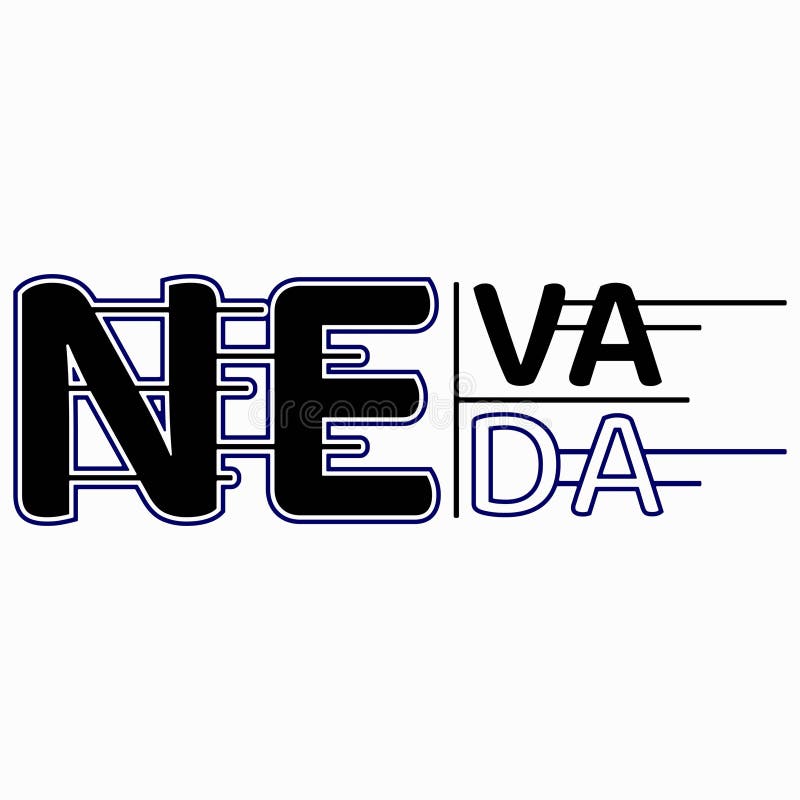 Nevada Creative Typography Logo with Modern Style Stock Illustration ...