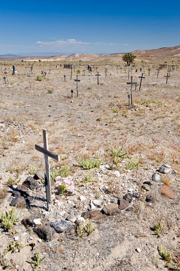 Nevada desert cemetery stock image. Image of religious - 7653291