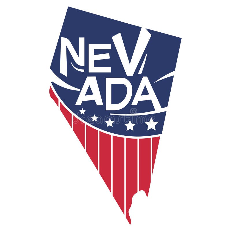United States of America Map USA Nevada State with Cutting Paper and ...