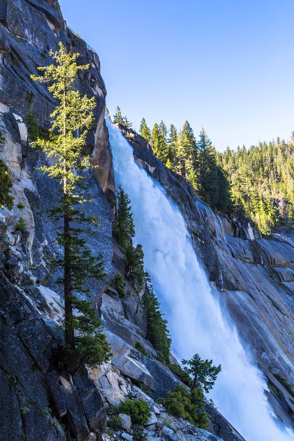 Nevada-Fall Und Merced Fluss Yosemite Kalifornien, USA Stockfoto - Bild ...