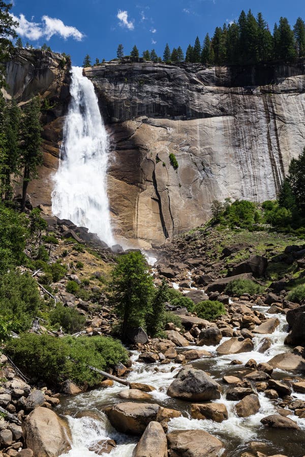 Nevada Fall And Liberty Cap In Yosemite National Park California Usa