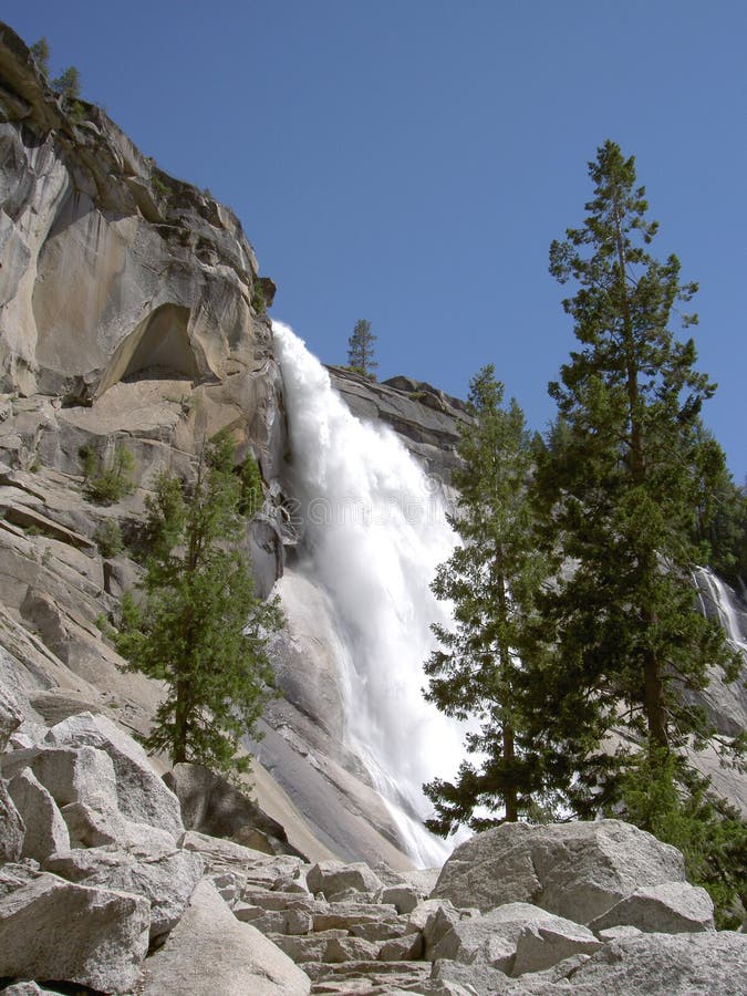 Nevada Falls in Yosemite 2 stock image. Image of falls - 162197