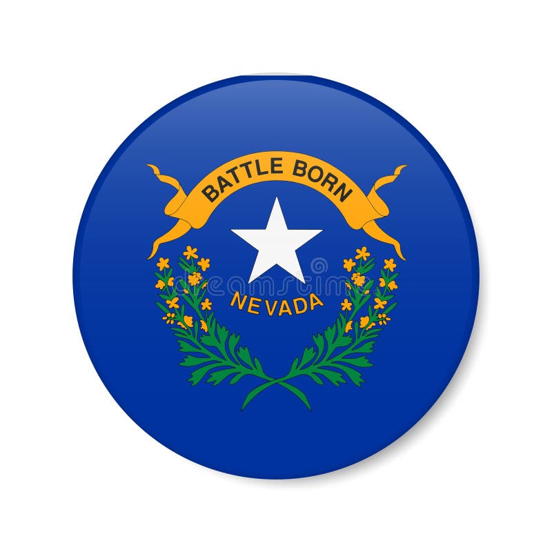 Flag of Nevada. Official Colors. Flat Vector Illustration Stock Vector ...