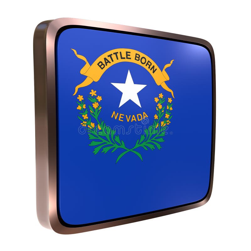 Nevada flag icon stock illustration. Illustration of state - 111386671