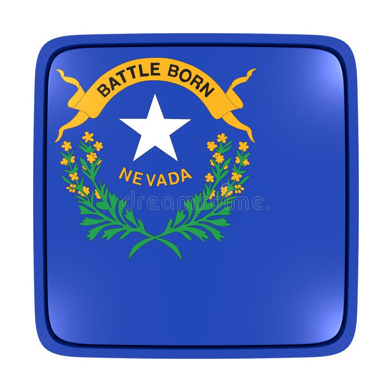 Nevada flag icon stock illustration. Illustration of state - 111386671